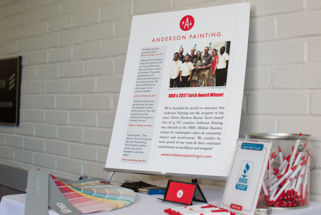 Anderson Painting Table Top Marketing Material